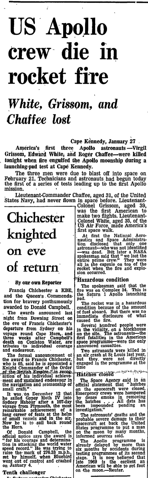 1967 Apollo Launch Pad Fire