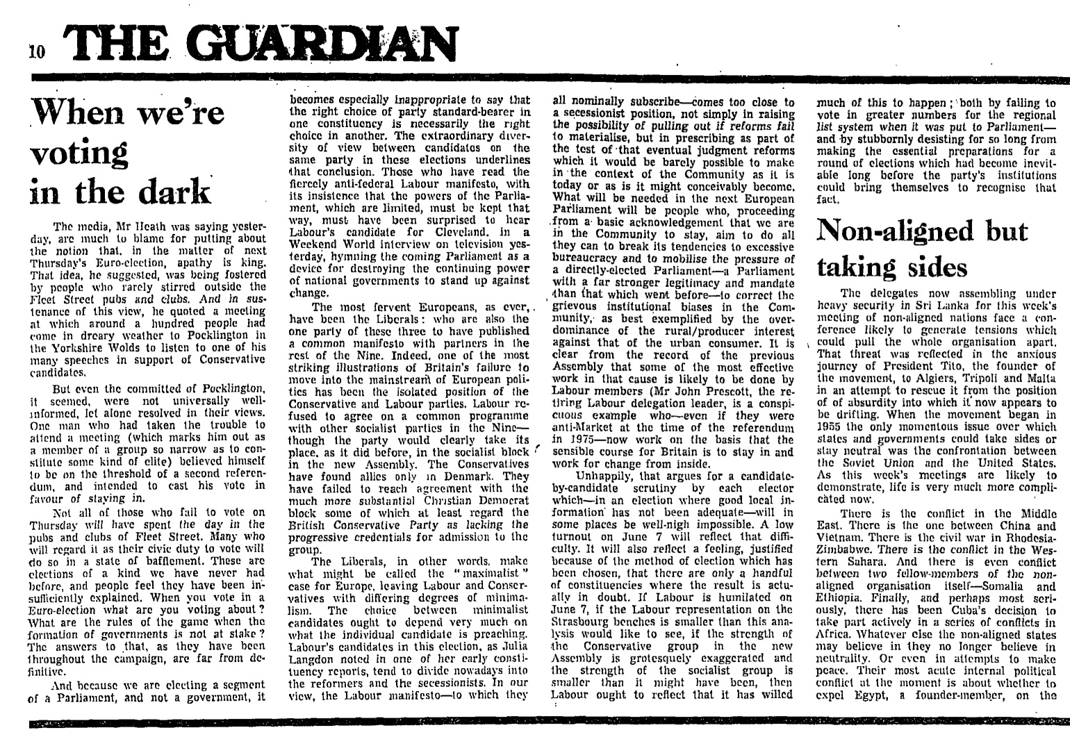 The first European elections, June 1979 | European elections | The Guardian