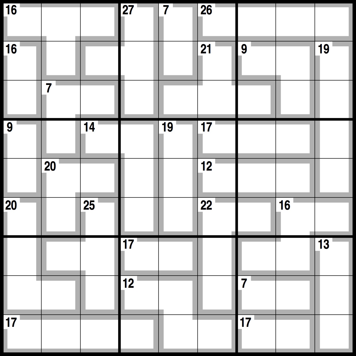 Printable Killer Sudoku Printable Templates