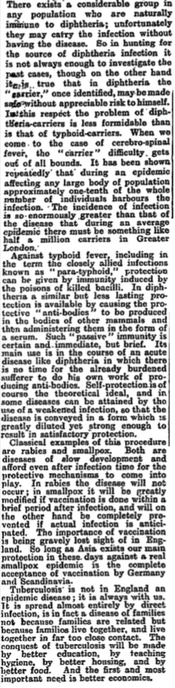 The fight against typhoid – archive, 1932 | Epidemics | The Guardian